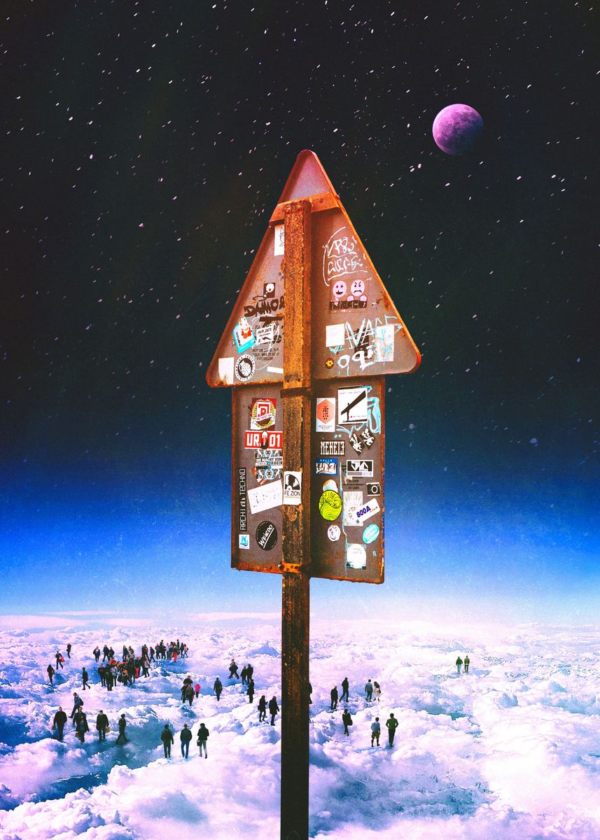 'Directions Lost' Poster, picture, metal print, paint by seam less ...