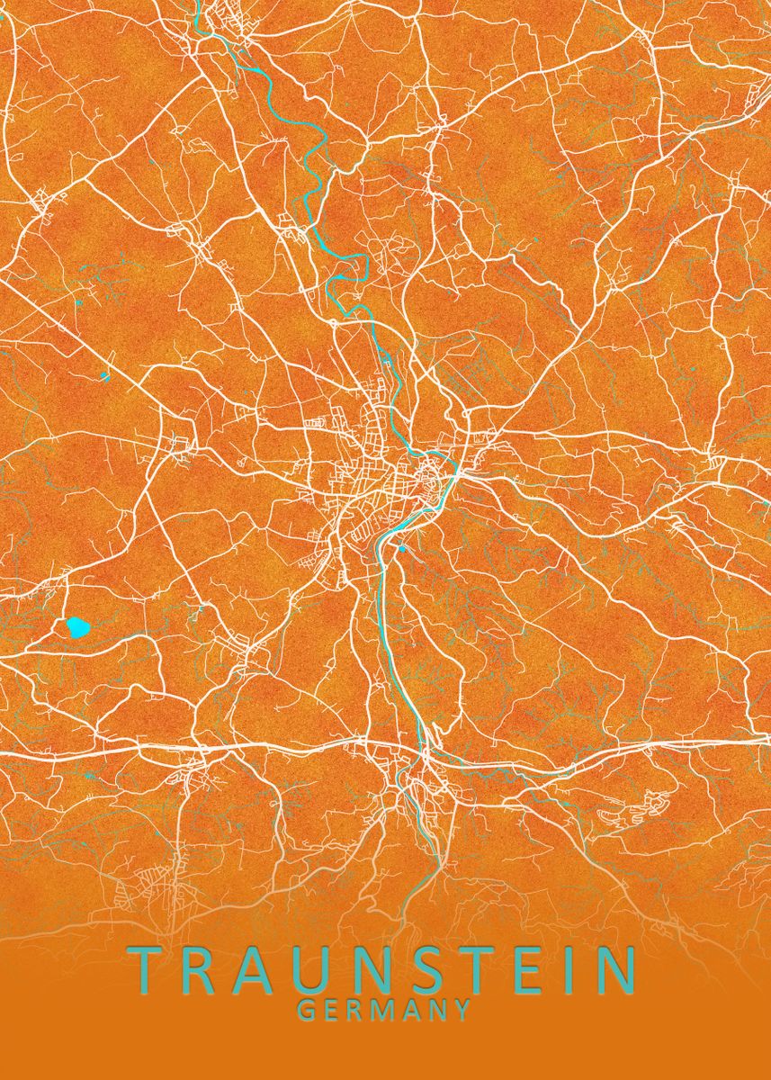 'Traunstein Germany City' Poster, picture, metal print, paint by City ...