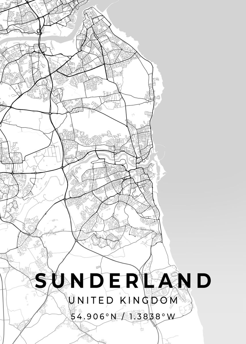 'Sunderland UK' Poster, picture, metal print, paint by Conceptual ...