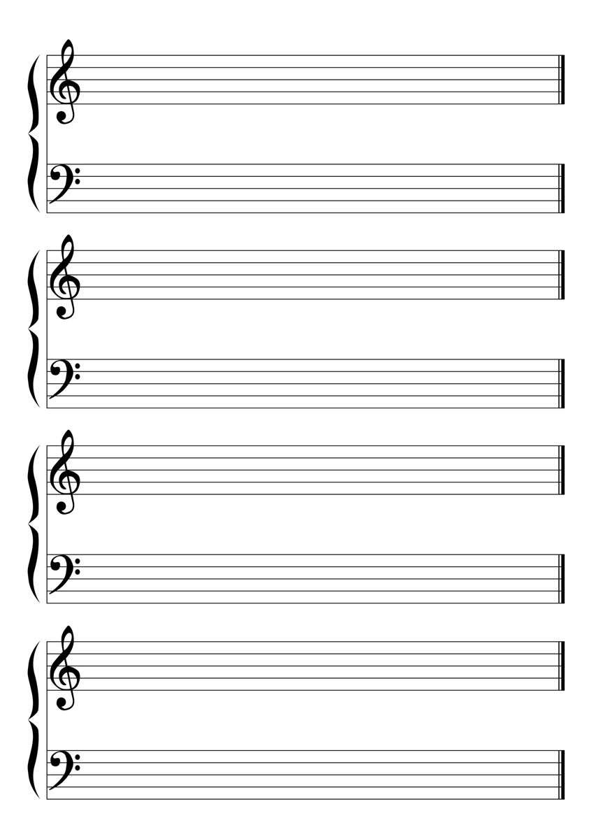 'Musical Staff and Staves' Poster, picture, metal print, paint by ...