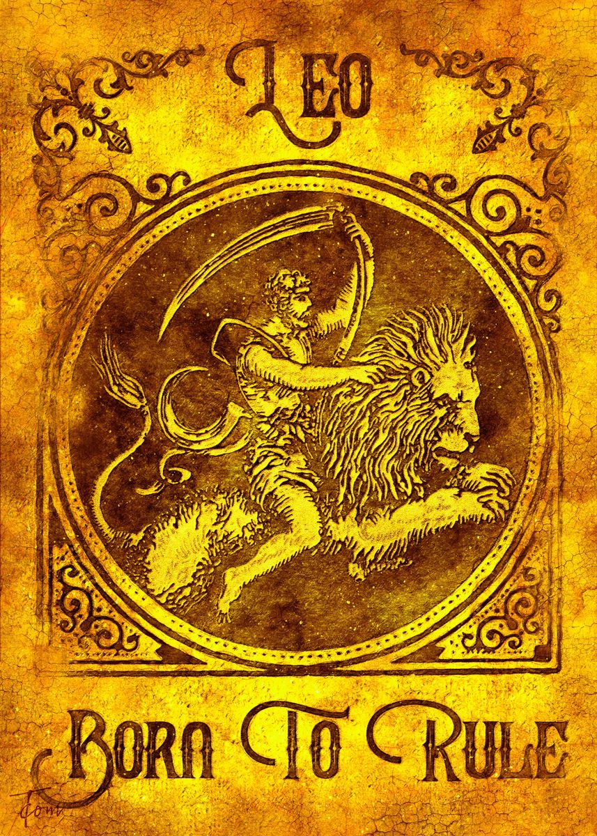 'Leo' Poster, picture, metal print, paint by Petra Rommelfanger | Displate