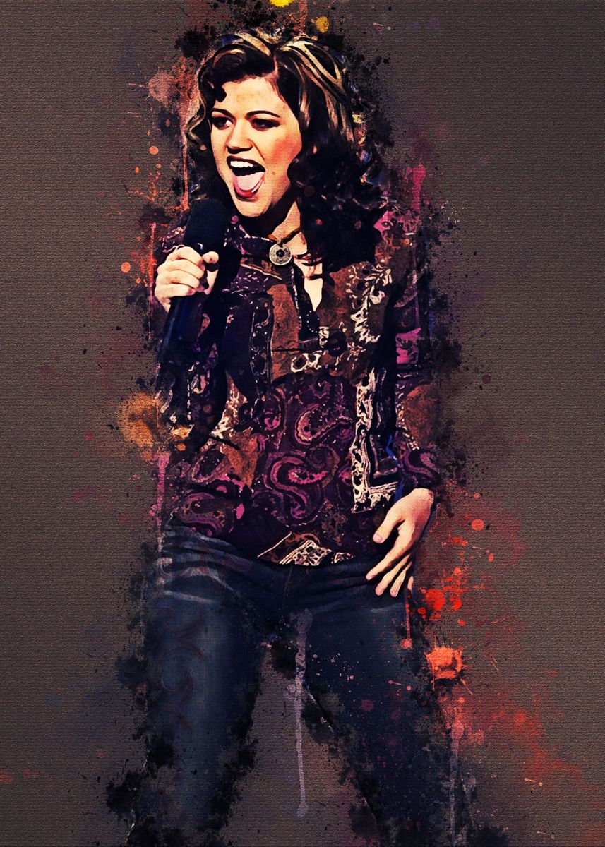'Kelly Clarkson' Poster, picture, metal print, paint by SA KE | Displate