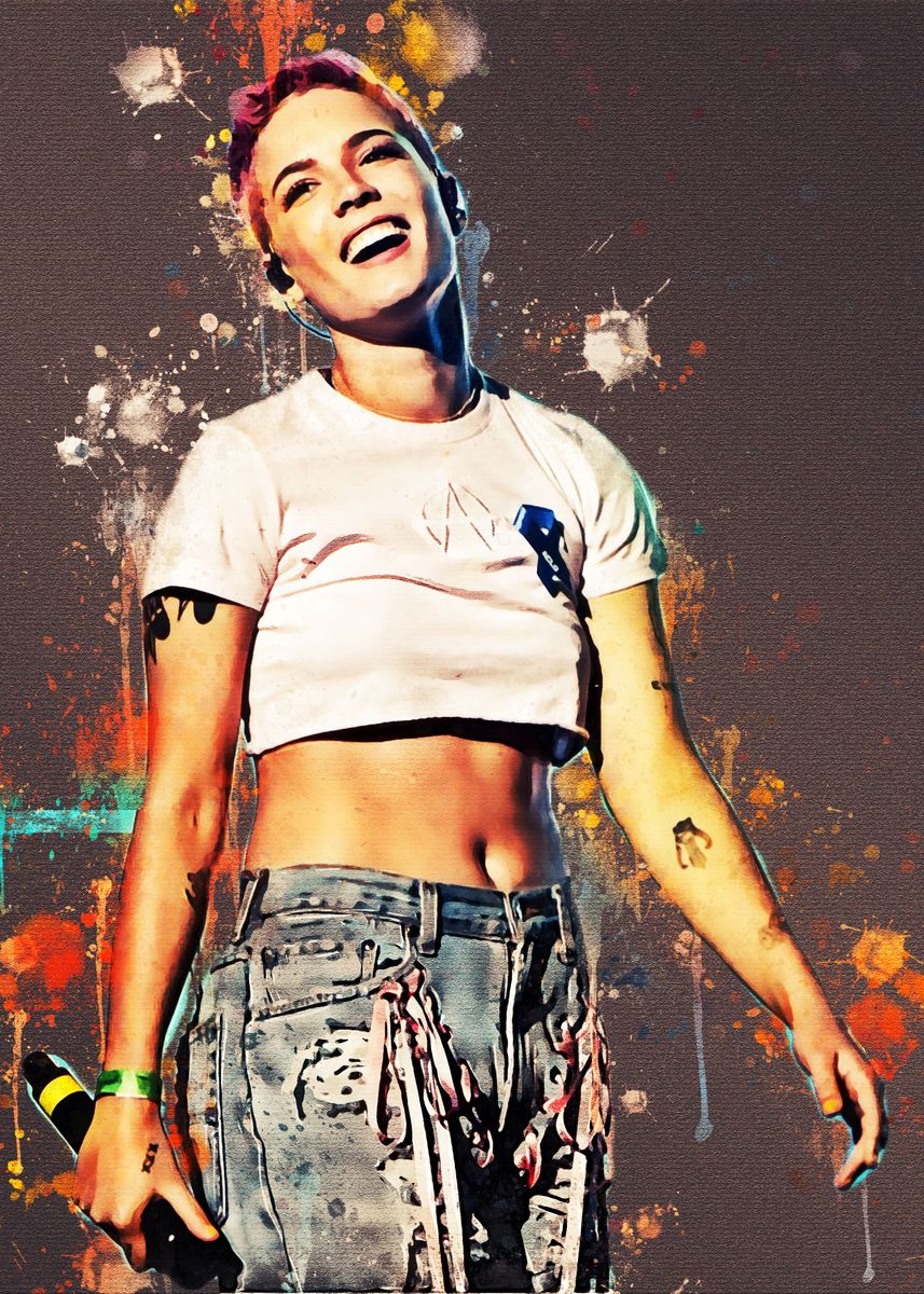 'Halsey' Poster, picture, metal print, paint by TI KI | Displate