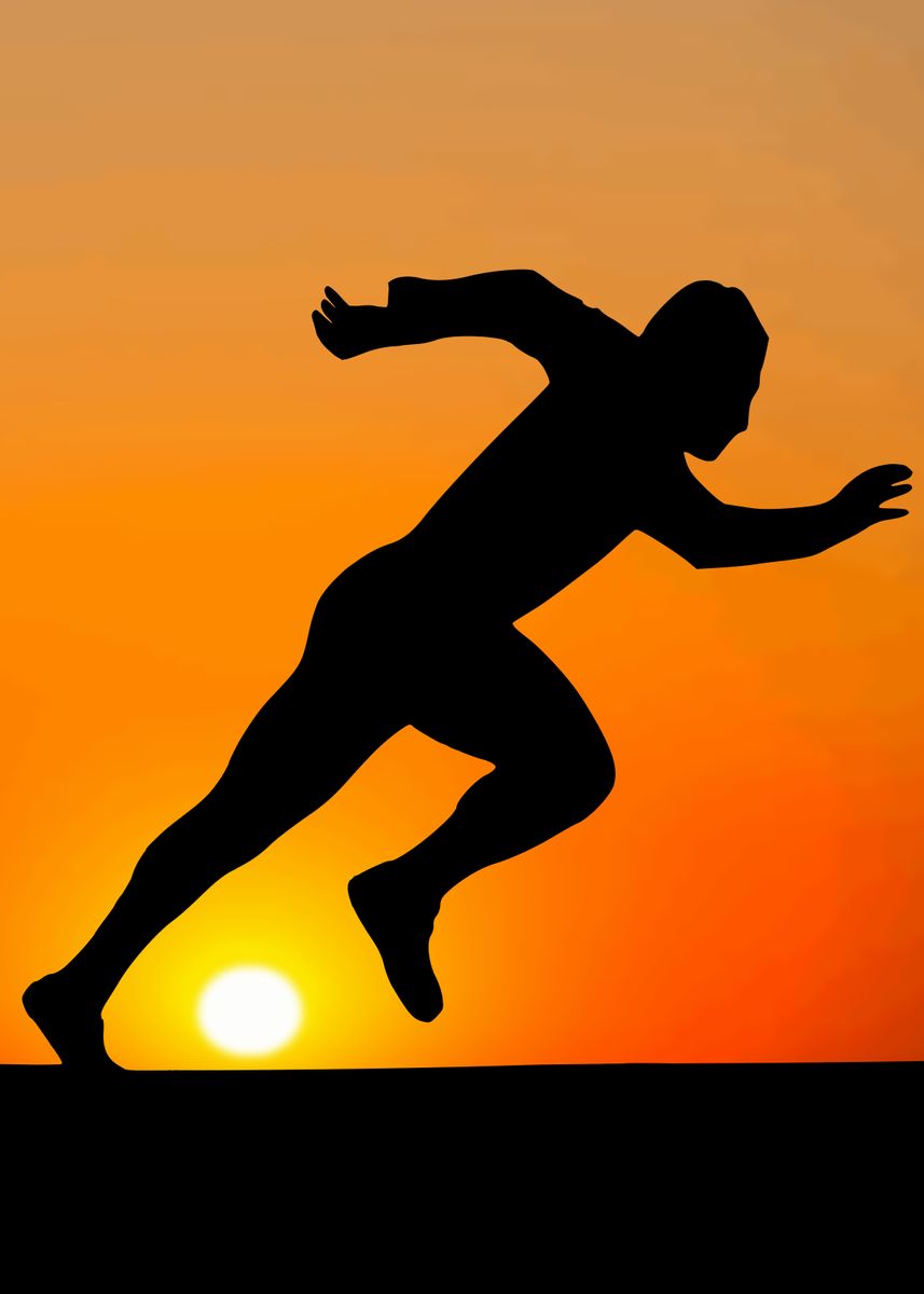 'Sprinter' Poster, picture, metal print, paint by Josh B | Displate