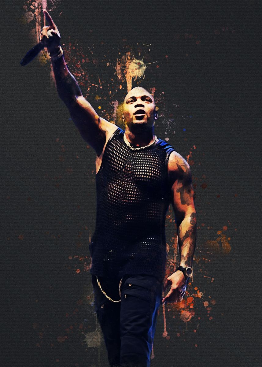 'Flo Rida' Poster, picture, metal print, paint by ru ke | Displate