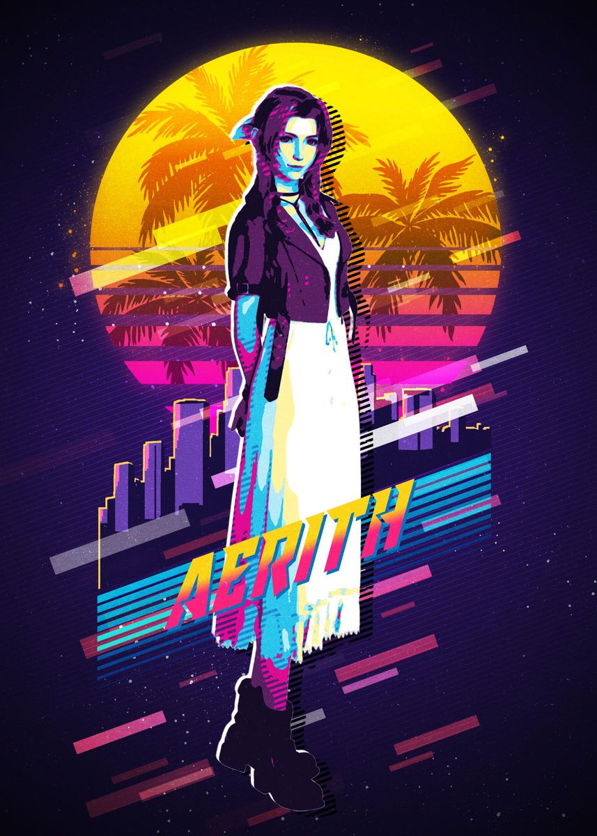 'AERITH GAINSBOROUGH' Poster, picture, metal print, paint by Most ...