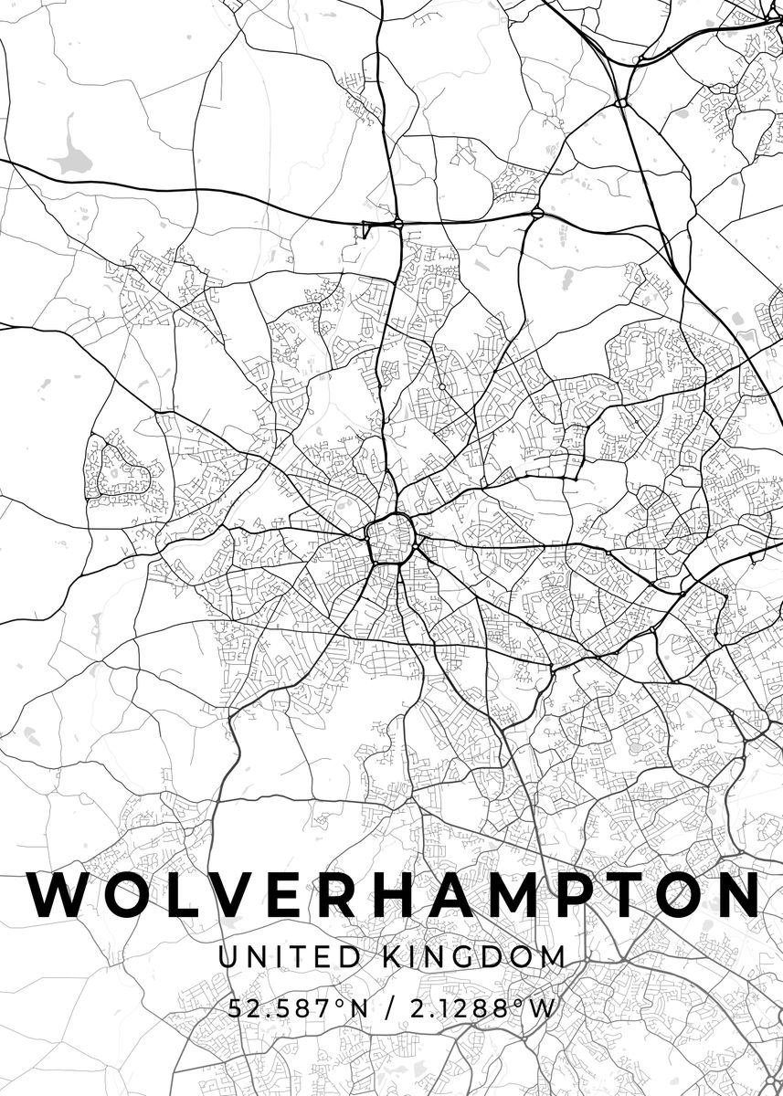 'Wolverhampton UK' Poster, picture, metal print, paint by Conceptual ...