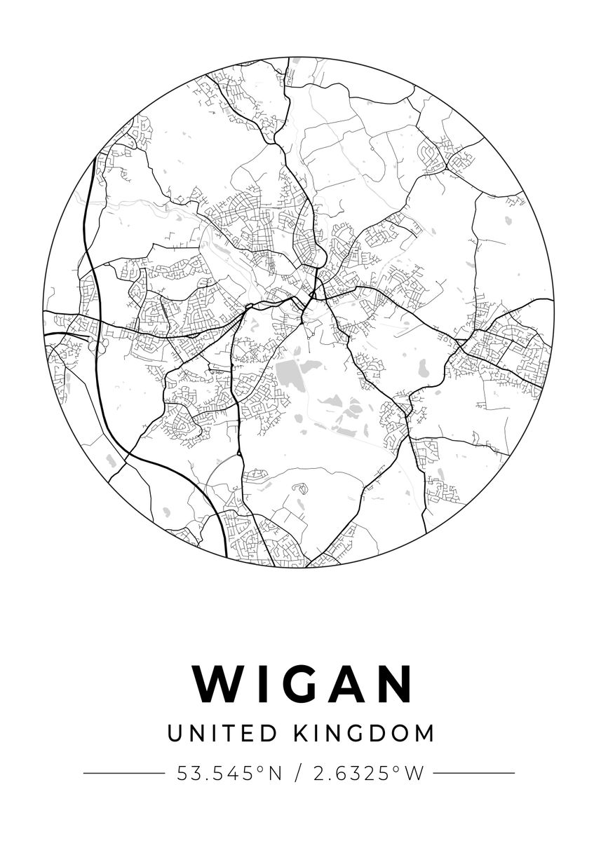 'Wigan UK' Poster, picture, metal print, paint by Conceptual ...
