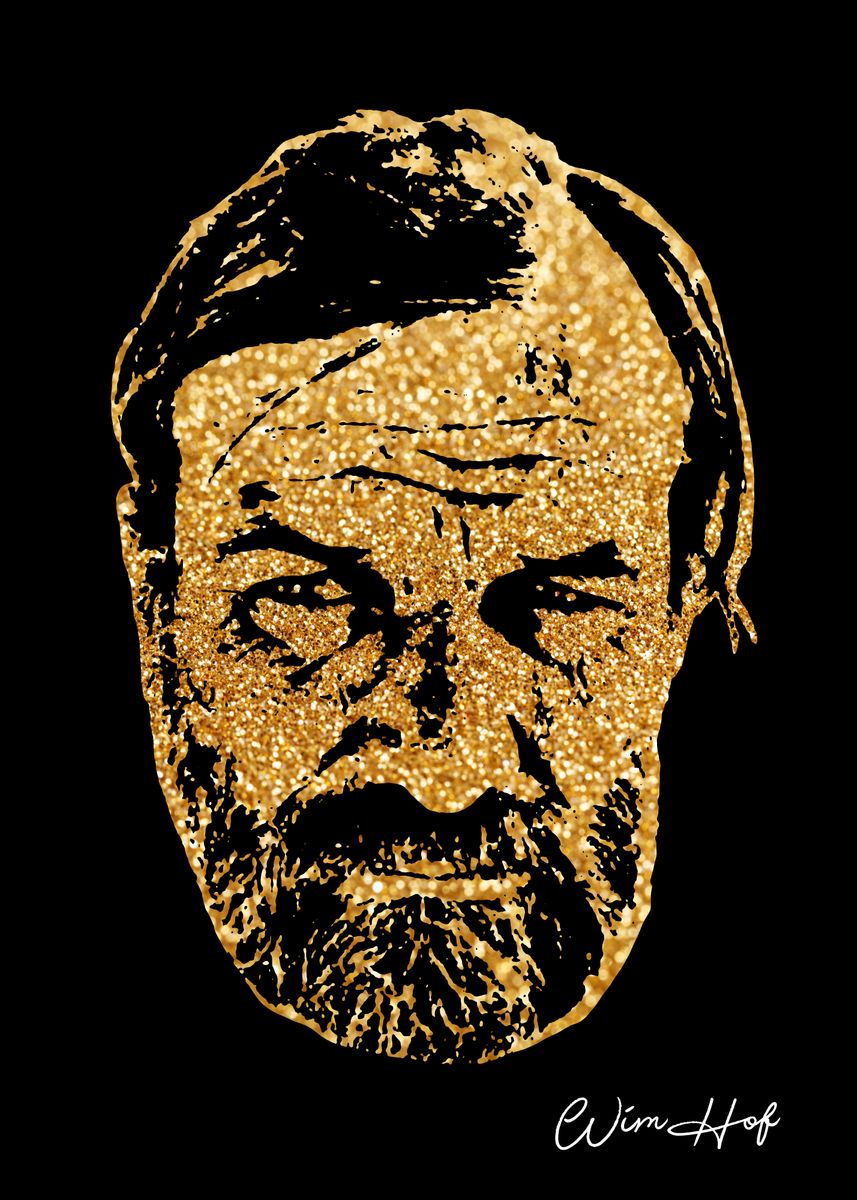 'Wim Hof portrait' Poster by Kitty Kit | Displate