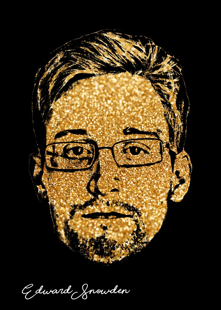 'Edward Snowden portrait' Poster, picture, metal print, paint by Kitty ...