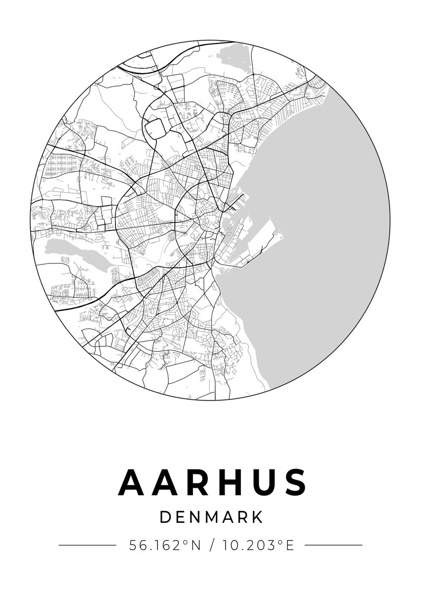 'Aarhus Denmark' Poster, picture, metal print, paint by Conceptual ...