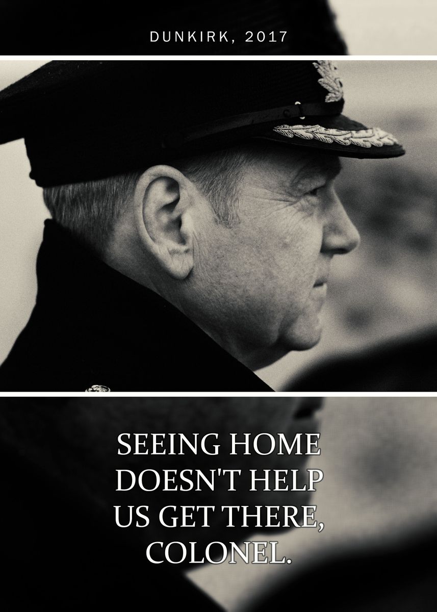 'Dunkirk quote 1' Poster, picture, metal print, paint by Quoteey | Displate