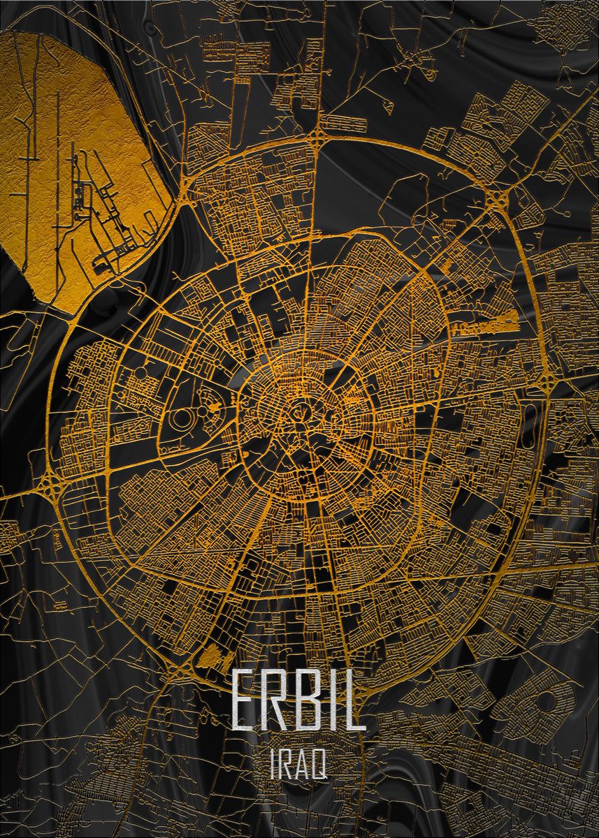 'Erbil Iraqi' Poster, picture, metal print, paint by Coconut Sorbet ...