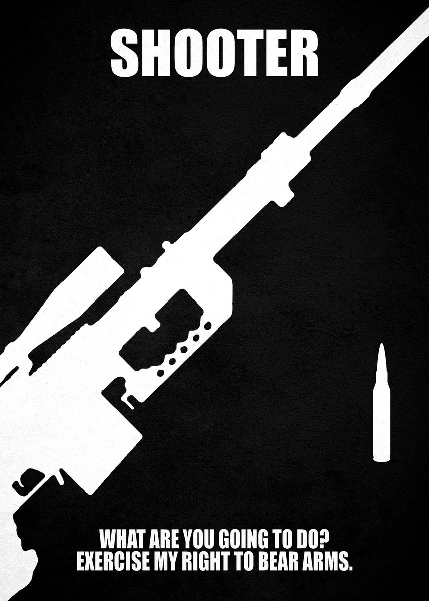'Shooter' Poster, picture, metal print, paint by Graphix | Displate