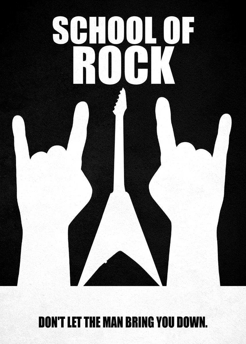 'School Of Rock' Poster, picture, metal print, paint by Graphix | Displate