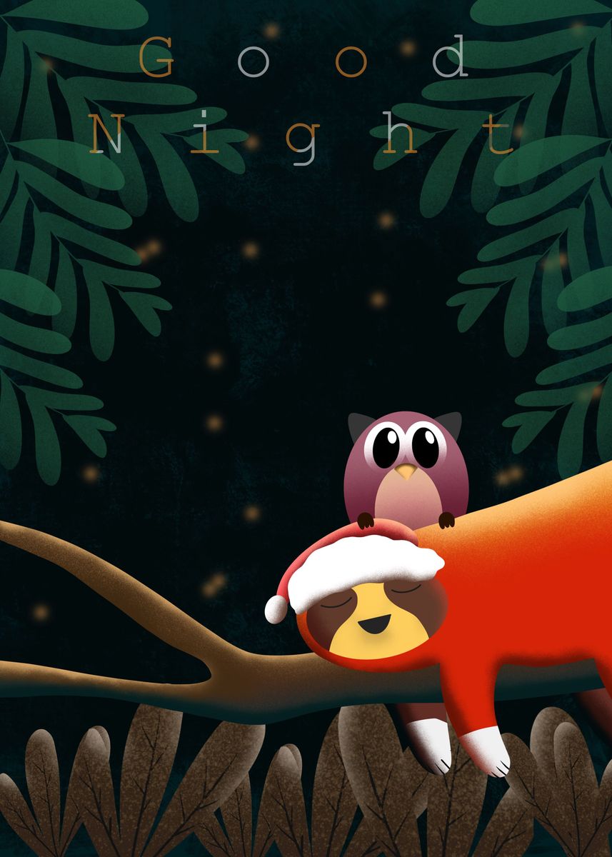 'good night poster' Poster, picture, metal print, paint by haris ...