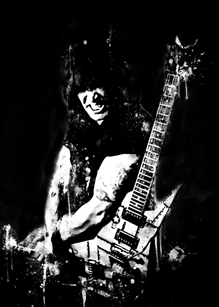 'Michael Angelo Batio BW' Poster, picture, metal print, paint by ...