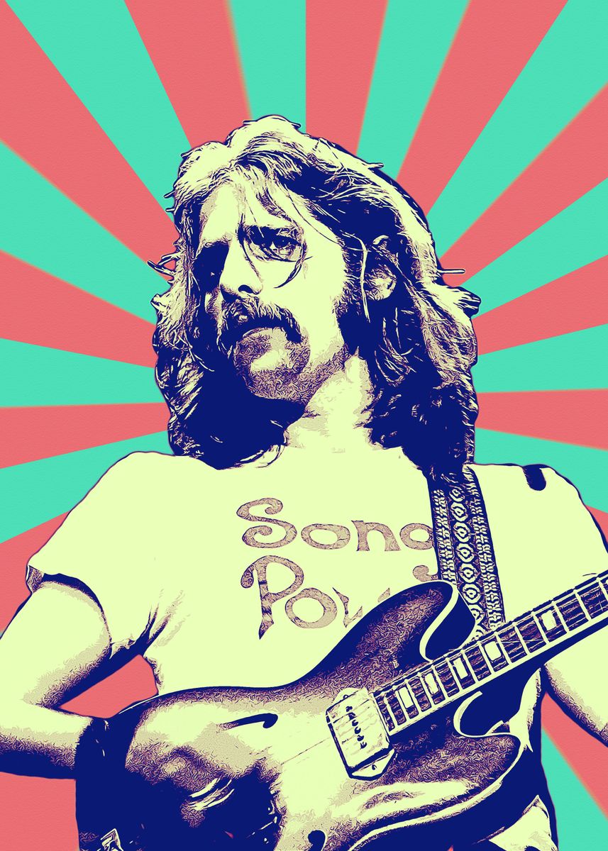 'Glenn Frey Eagles Retro' Poster, picture, metal print, paint by DK ...