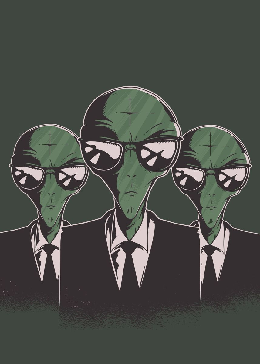 'Alien in black' Poster, picture, metal print, paint by Weilichesmag ...