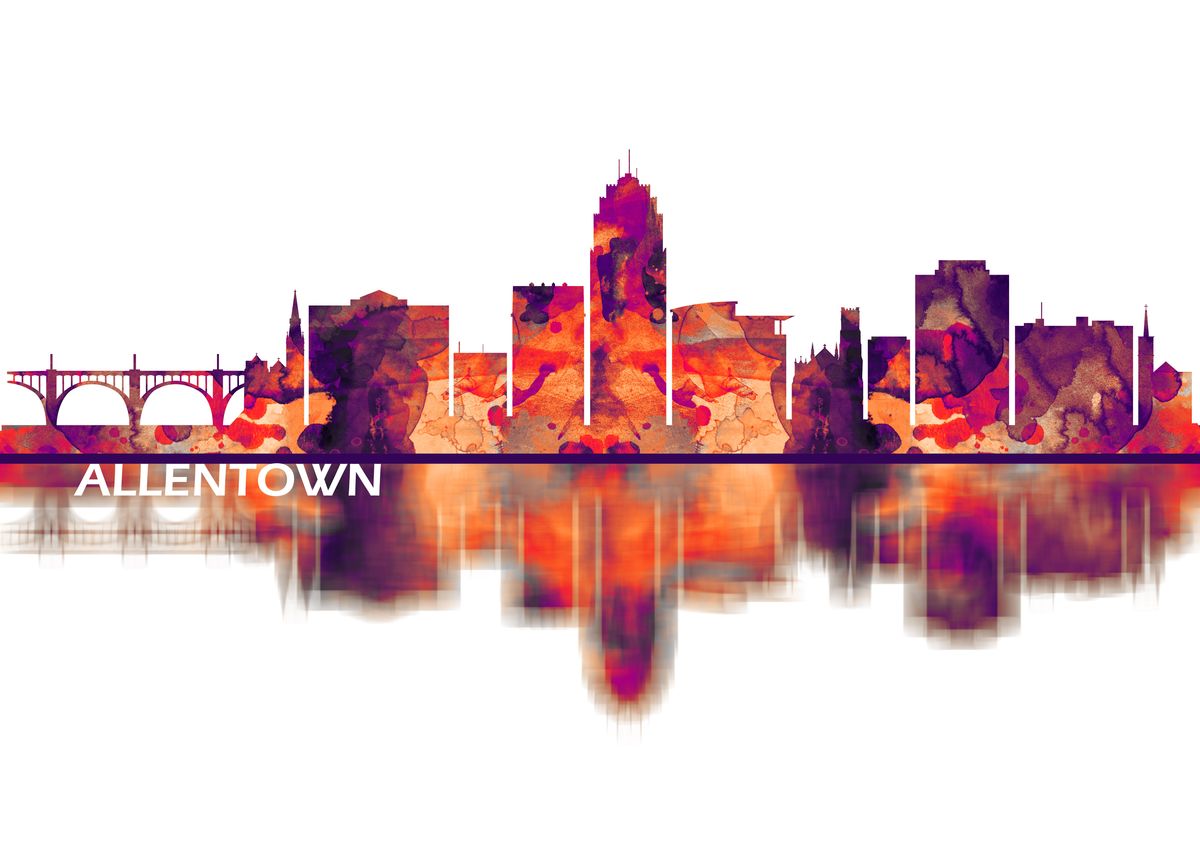 'Allentown Skyline ' Poster by Towseef Dar | Displate