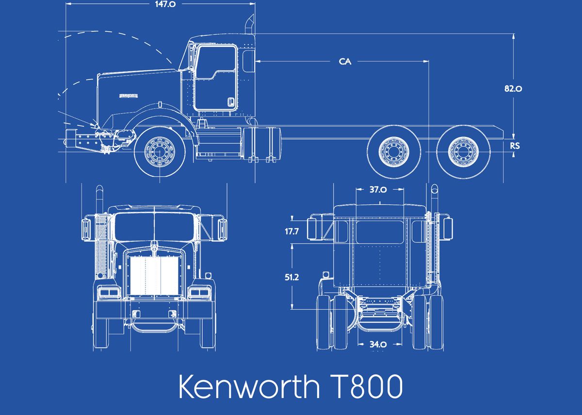 'Kenworth T800' Poster by Don Shop | Displate