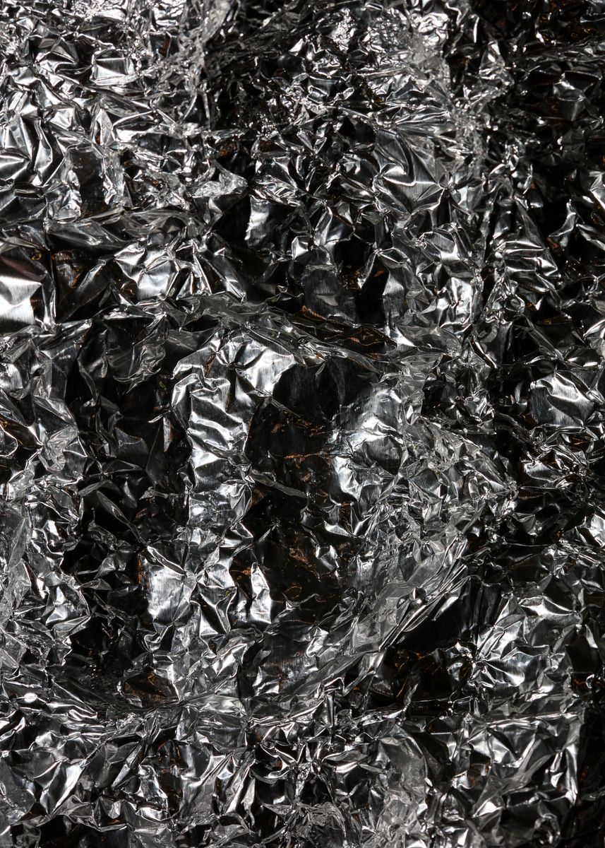 'Aluminium foil abstract' Poster, picture, metal print, paint by ...