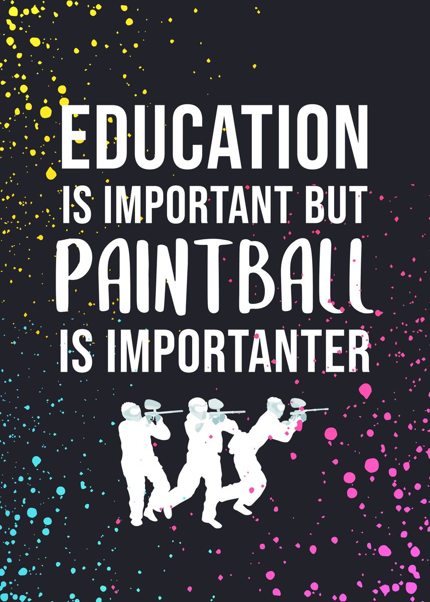 'PAINTBALL FUNNY GIFT IDEA' Poster, picture, metal print, paint by ...