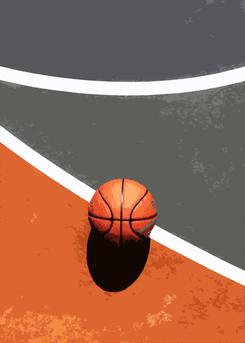 'Basketball' Poster, picture, metal print, paint by Steve Hedge | Displate