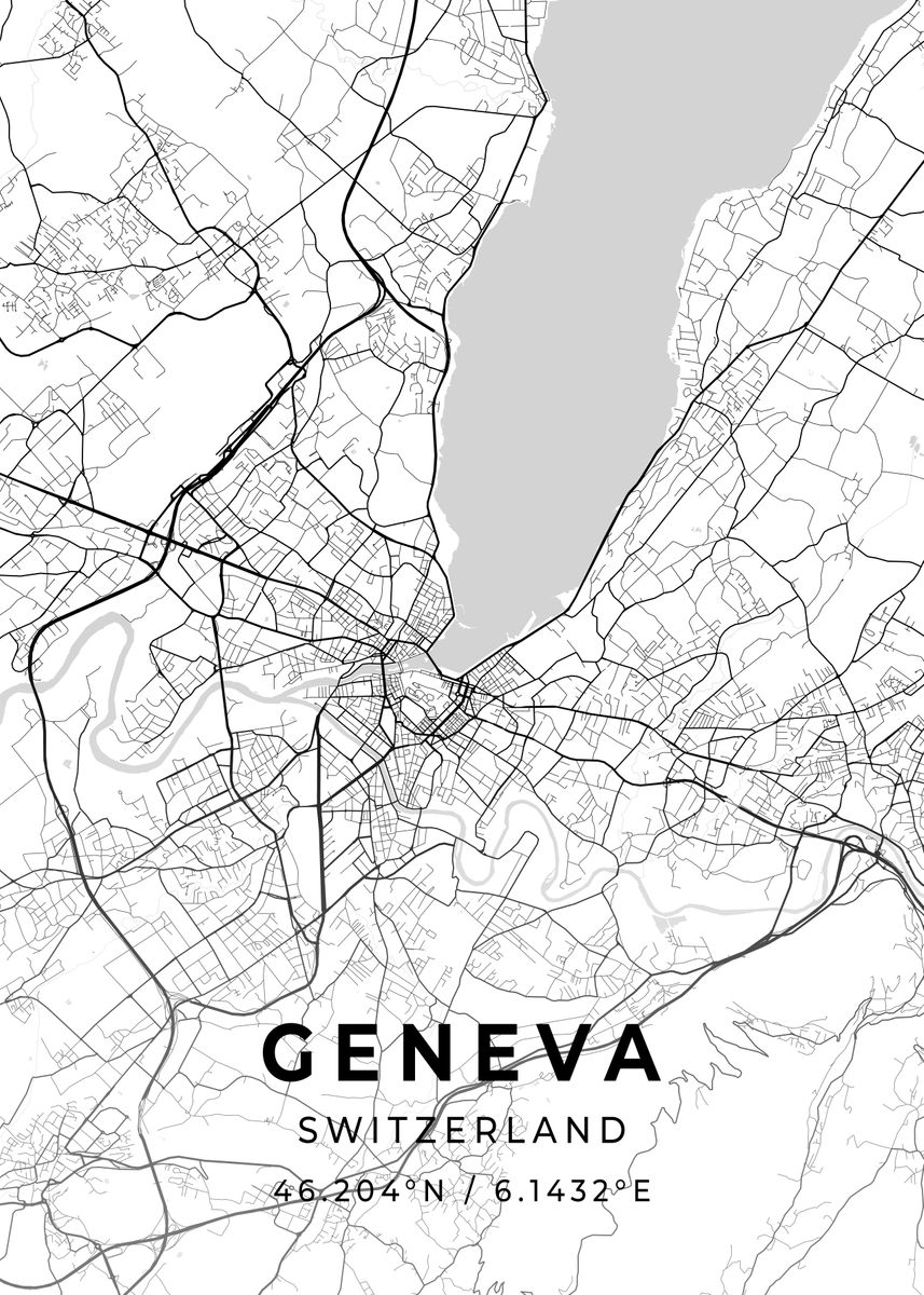 'Geneva Switzerland' Poster by Conceptual Photography | Displate