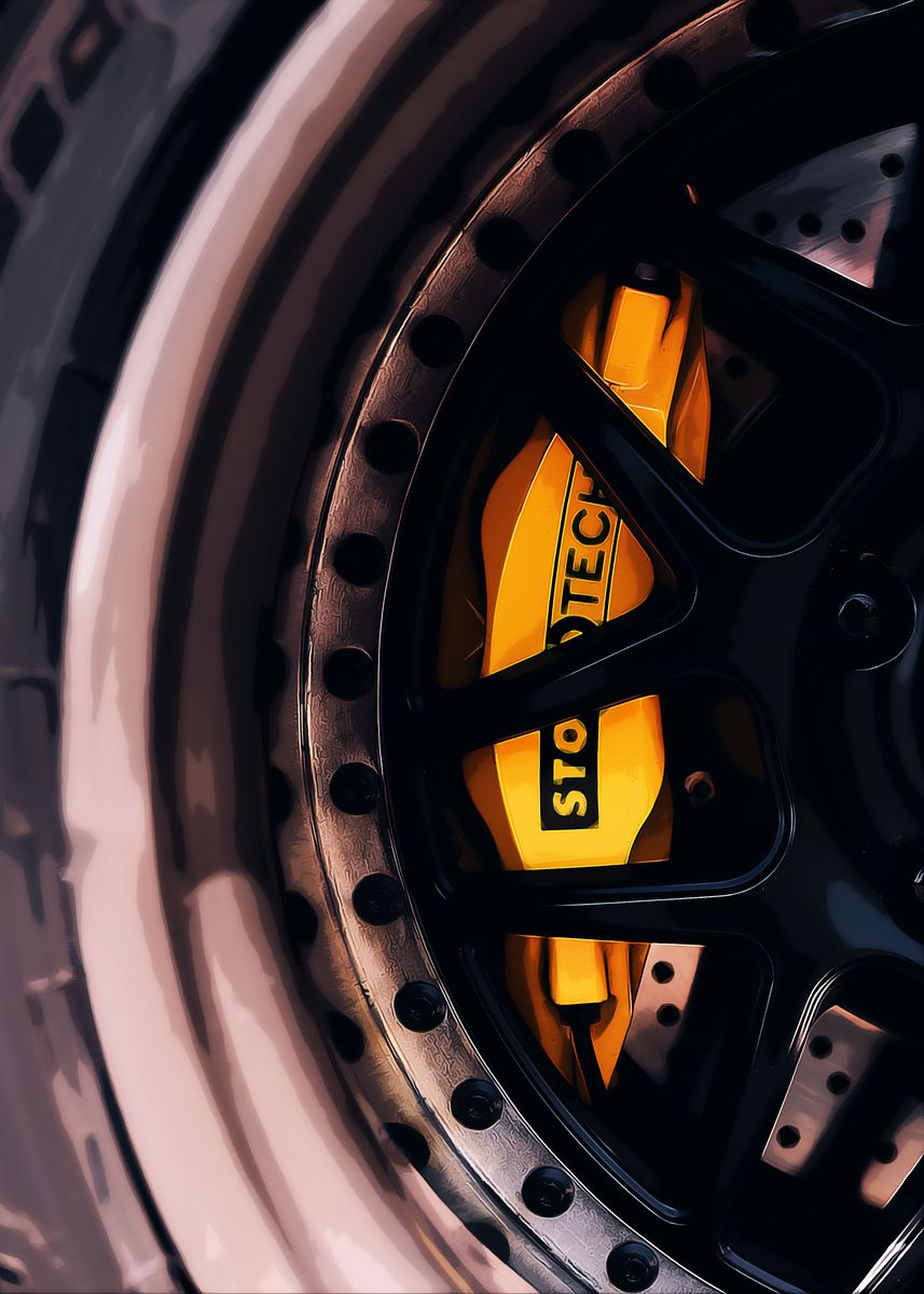 'WHEEL CAR RACING' Poster, picture, metal print, paint by ZHAISHOKU ...