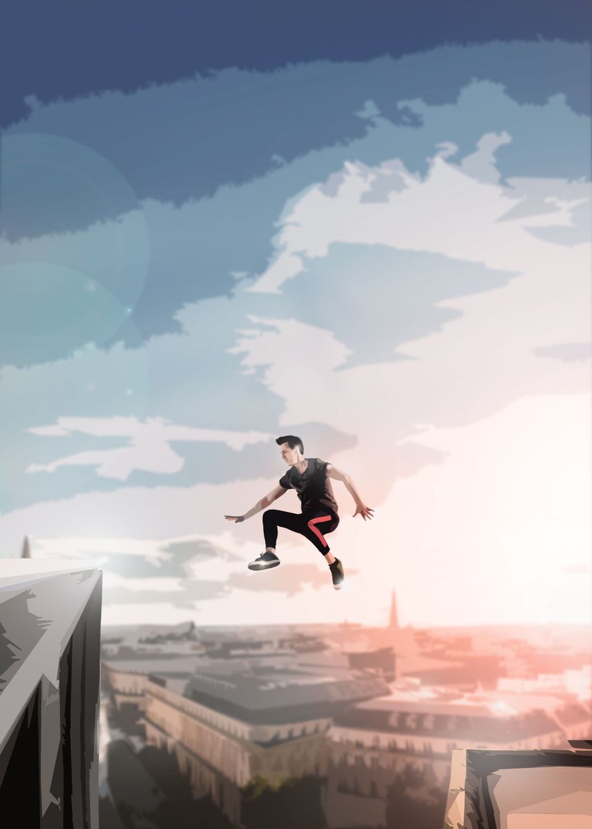 'Parkour' Poster by Michal Fryc | Displate