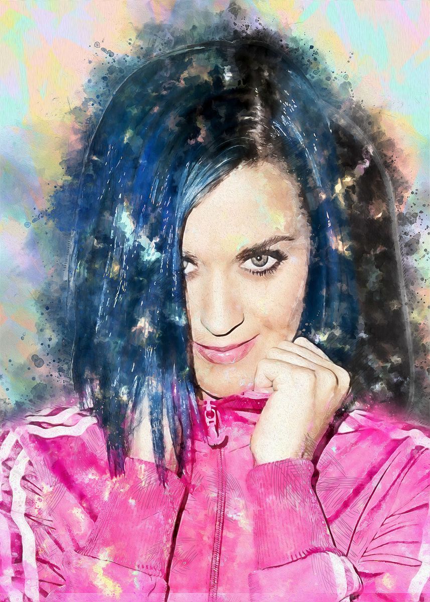 'Katy Perry' Poster, picture, metal print, paint by Zneva Hysnu | Displate