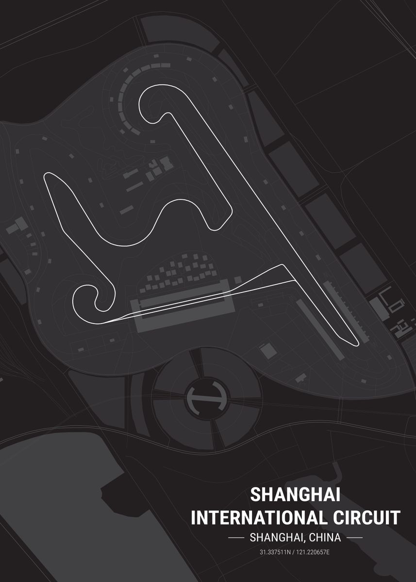 'Shanghai Int Circuit' Poster, picture, metal print, paint by ...