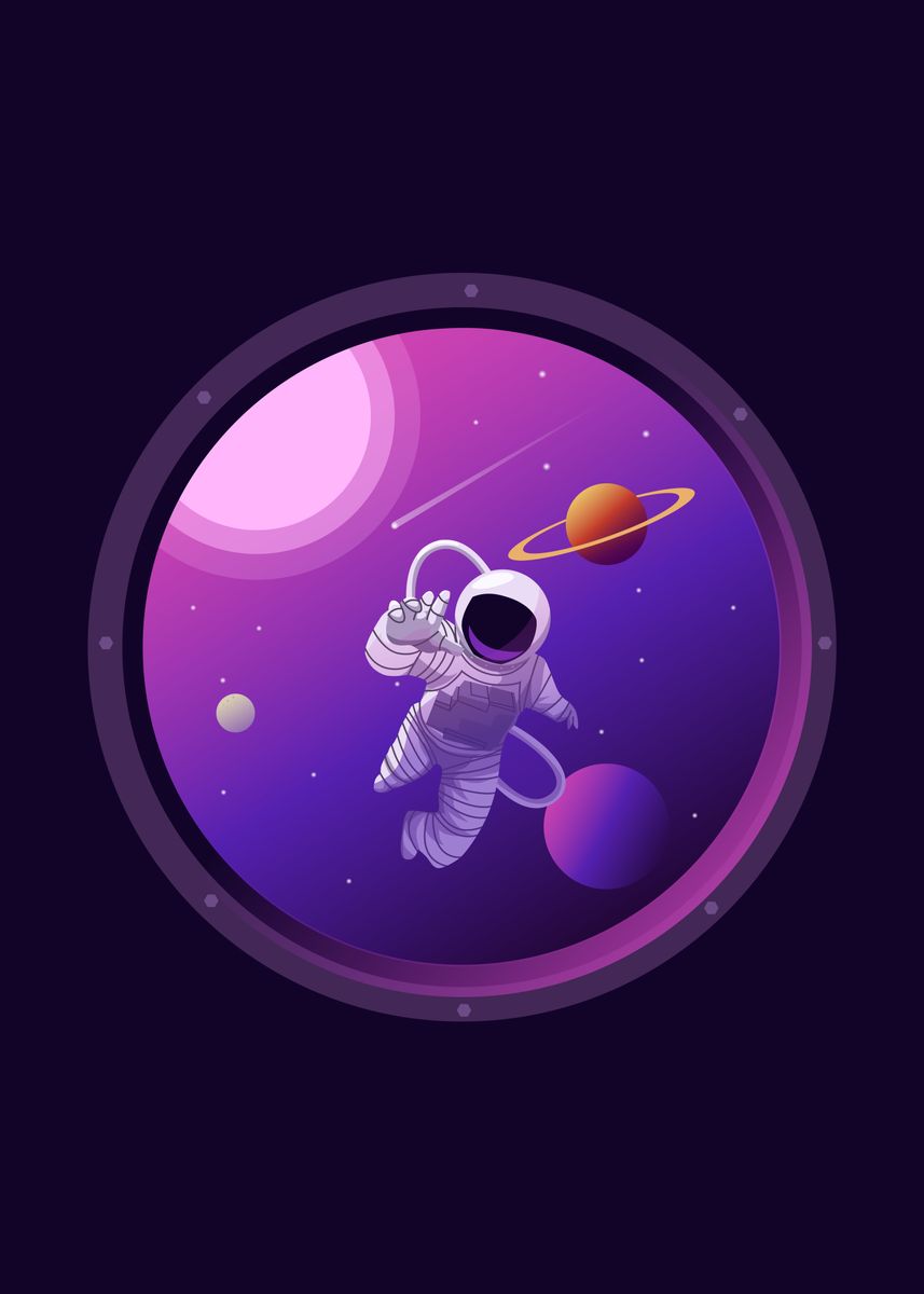 'rocket window imagine' Poster, picture, metal print, paint by Dhoni ...