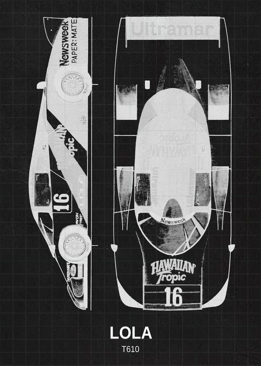 'Lola T610' Poster, picture, metal print, paint by DAVID CARL PLATES ...