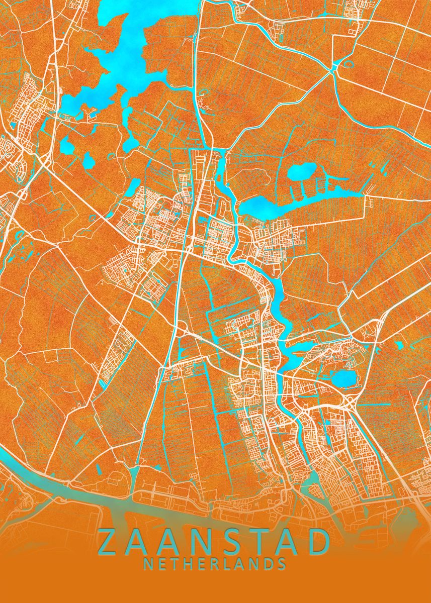 'Zaanstad Netherlands City' Poster, picture, metal print, paint by City ...