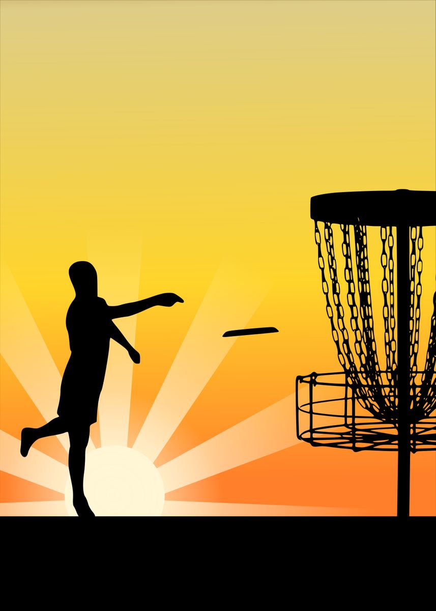 'Disc Golf' Poster, picture, metal print, paint by Josh B | Displate