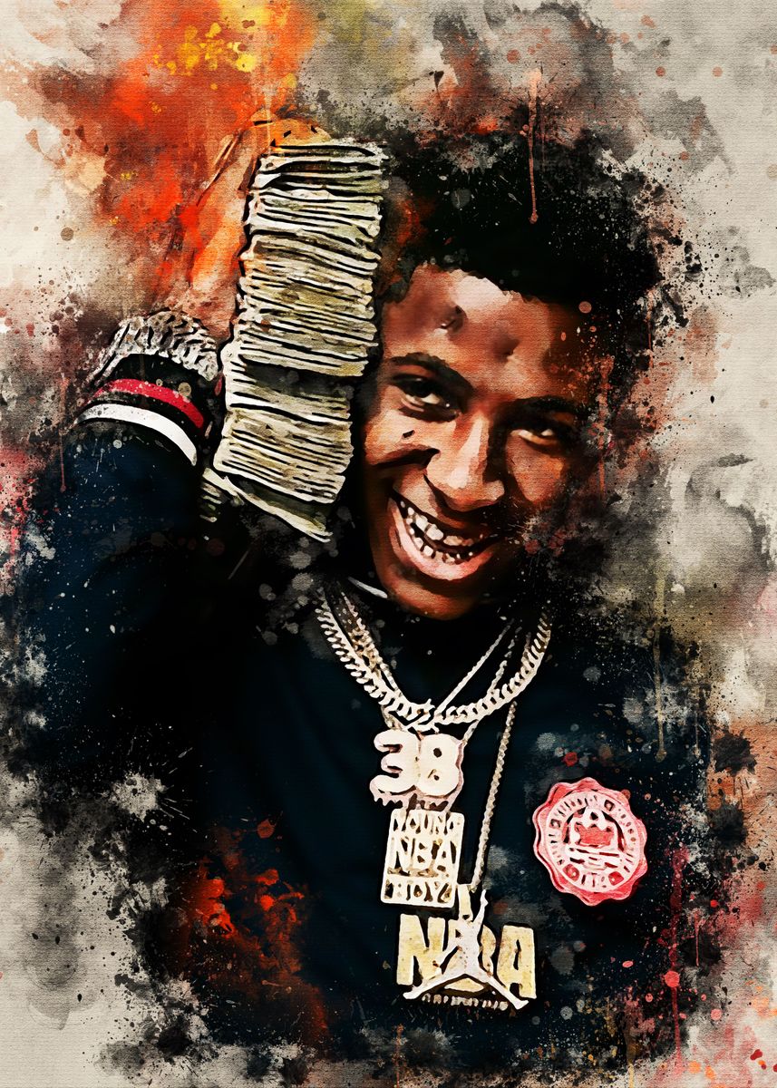 'Youngboy Never Broke Again' Poster, picture, metal print, paint by SA ...
