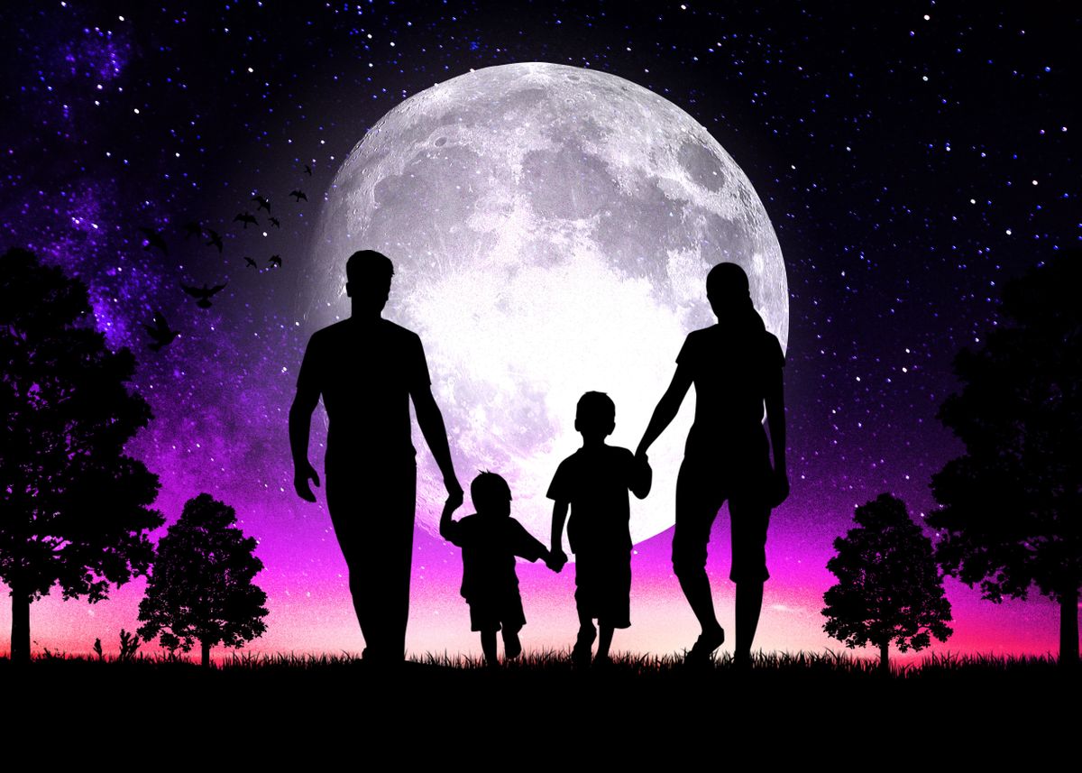 'We Love our Family' Poster by Foxtails Design | Displate