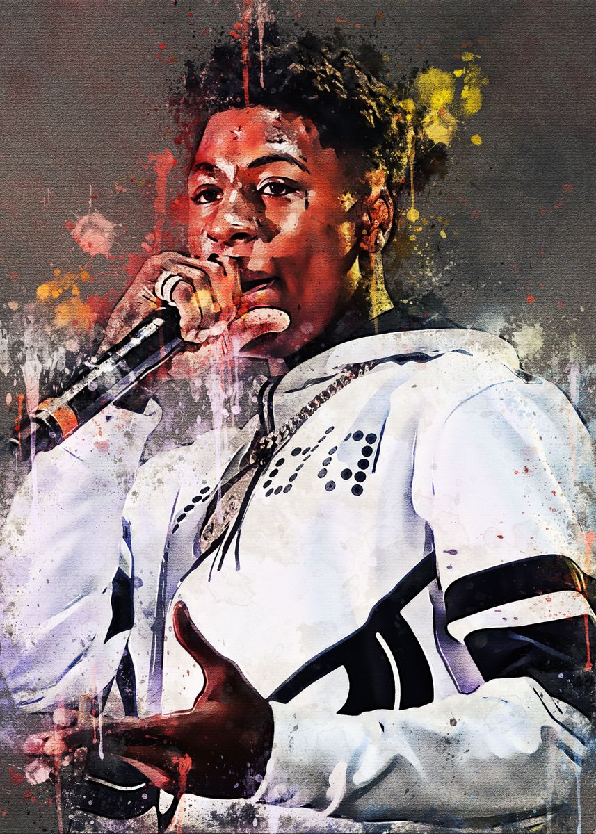 'Youngboy Never Broke Again' Poster, picture, metal print, paint by SA ...