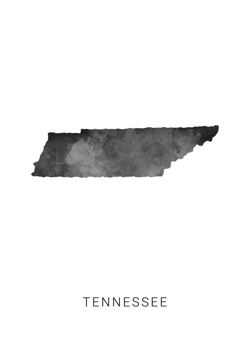 'Tennessee state map' Poster, picture, metal print, paint by ...