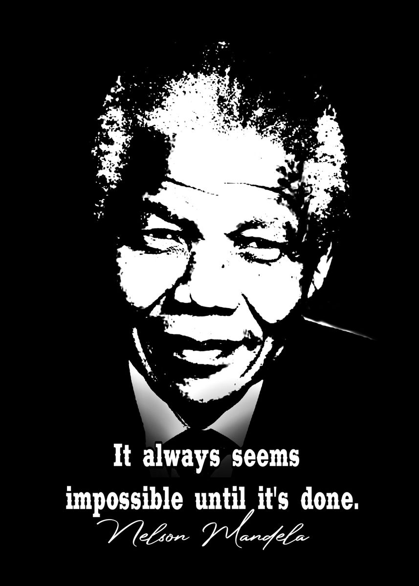 'Nelson Mandela' Poster, picture, metal print, paint by erma wati ...