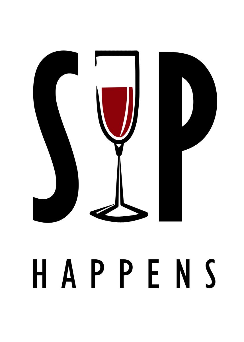 'Sip Happens' Poster, picture, metal print, paint by Lucky Art | Displate