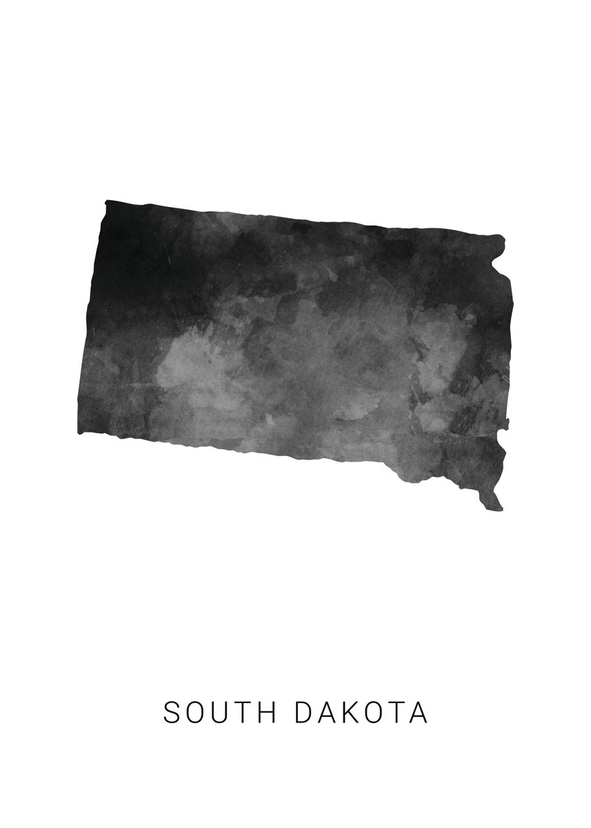 'South Dakota state map' Poster by northpointprints | Displate