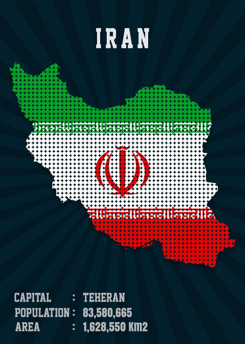 'Iran' Poster, picture, metal print, paint by MK Store | Displate