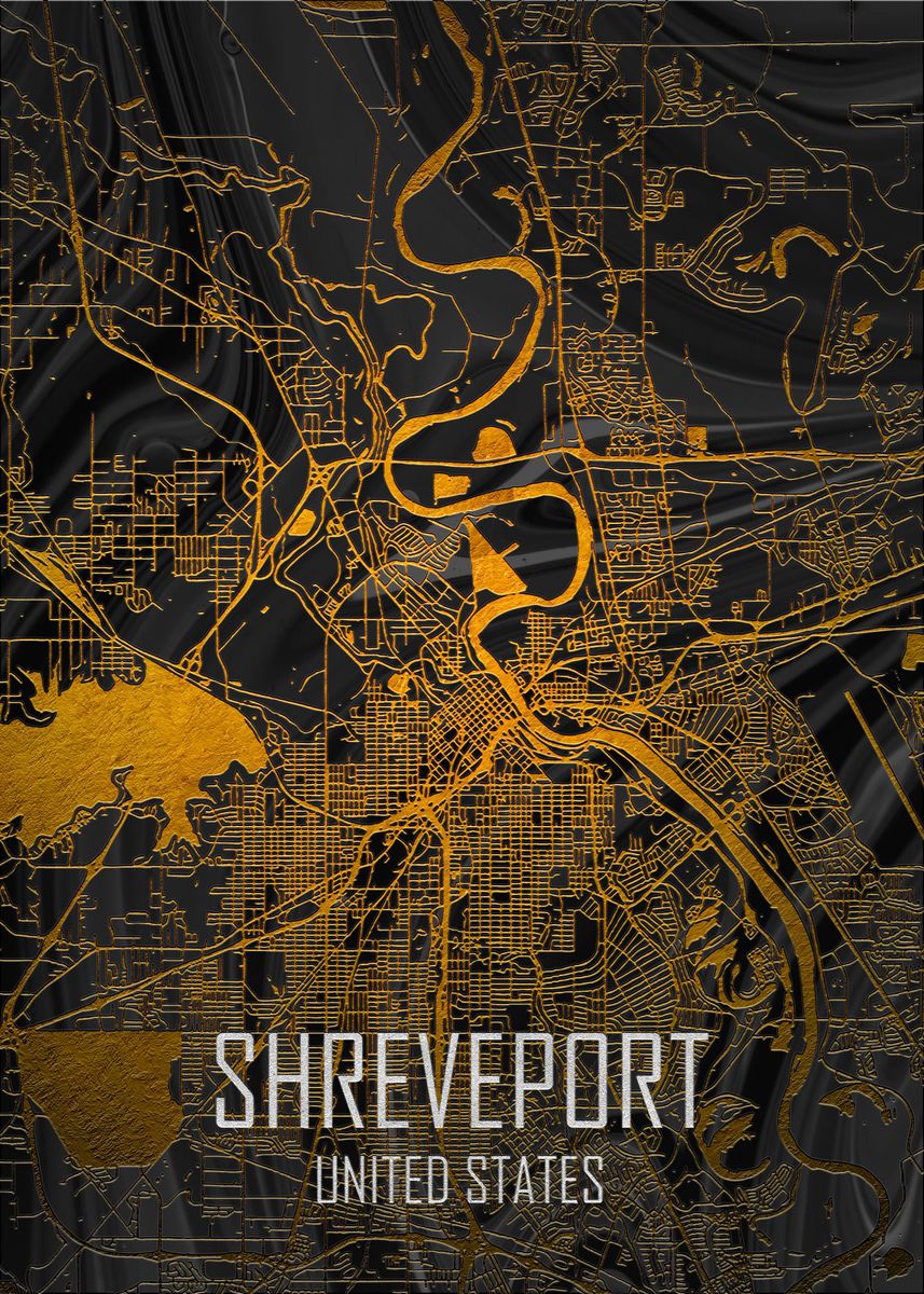 'Shreveport United States' Poster, picture, metal print, paint by ...