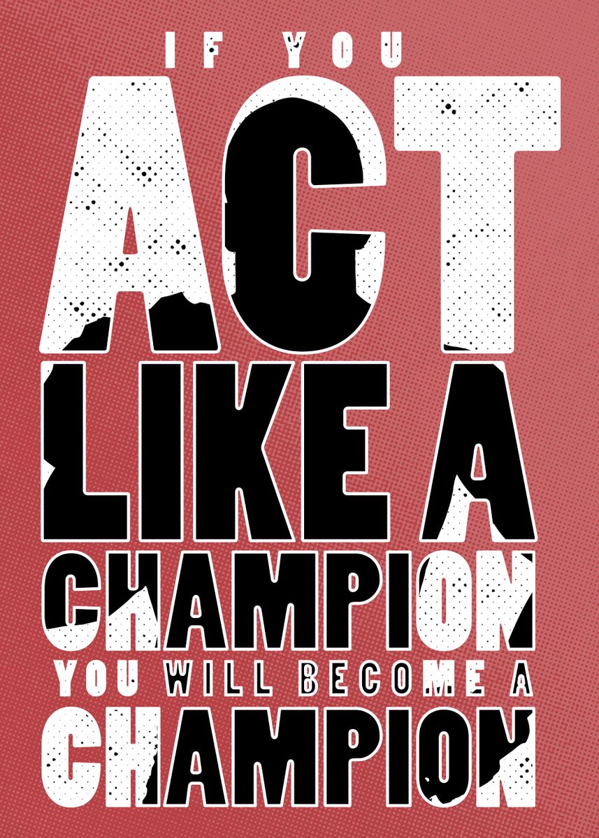 'GSP Quotes Act Like Champ' Poster, picture, metal print, paint by 888 ...