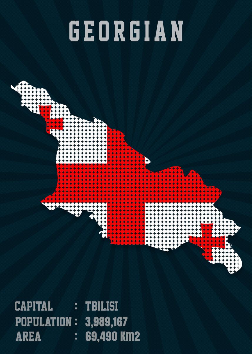 'Georgian' Poster, picture, metal print, paint by MK Store | Displate