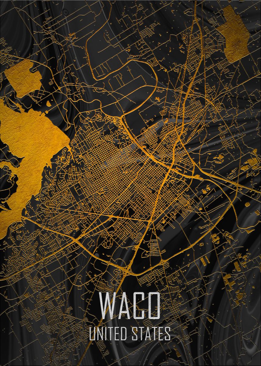 'Waco United States' Poster, picture, metal print, paint by Coconut ...