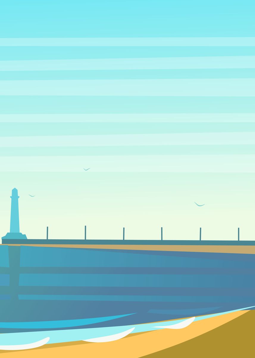 'coastline' Poster by AL Picaso | Displate